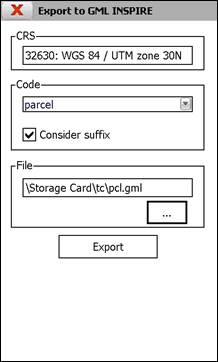 10.6. Export to GML INSPIRE