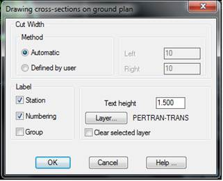 Draw Cross Sections on Plan
