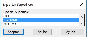 Exportación superficies LandXML para Revit