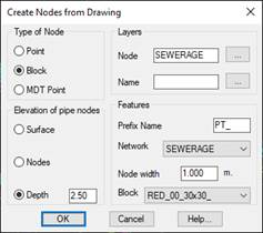 Creating Nodes from the Drawing