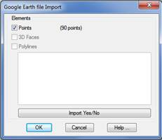 Import Google Earth file