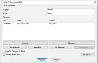 20.21.1. Importación de superficies topográficas en LandXML