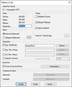 4.31. Movimiento de Tierras por Relleno a Cota