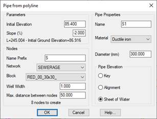 Creating Pipes from Polyline